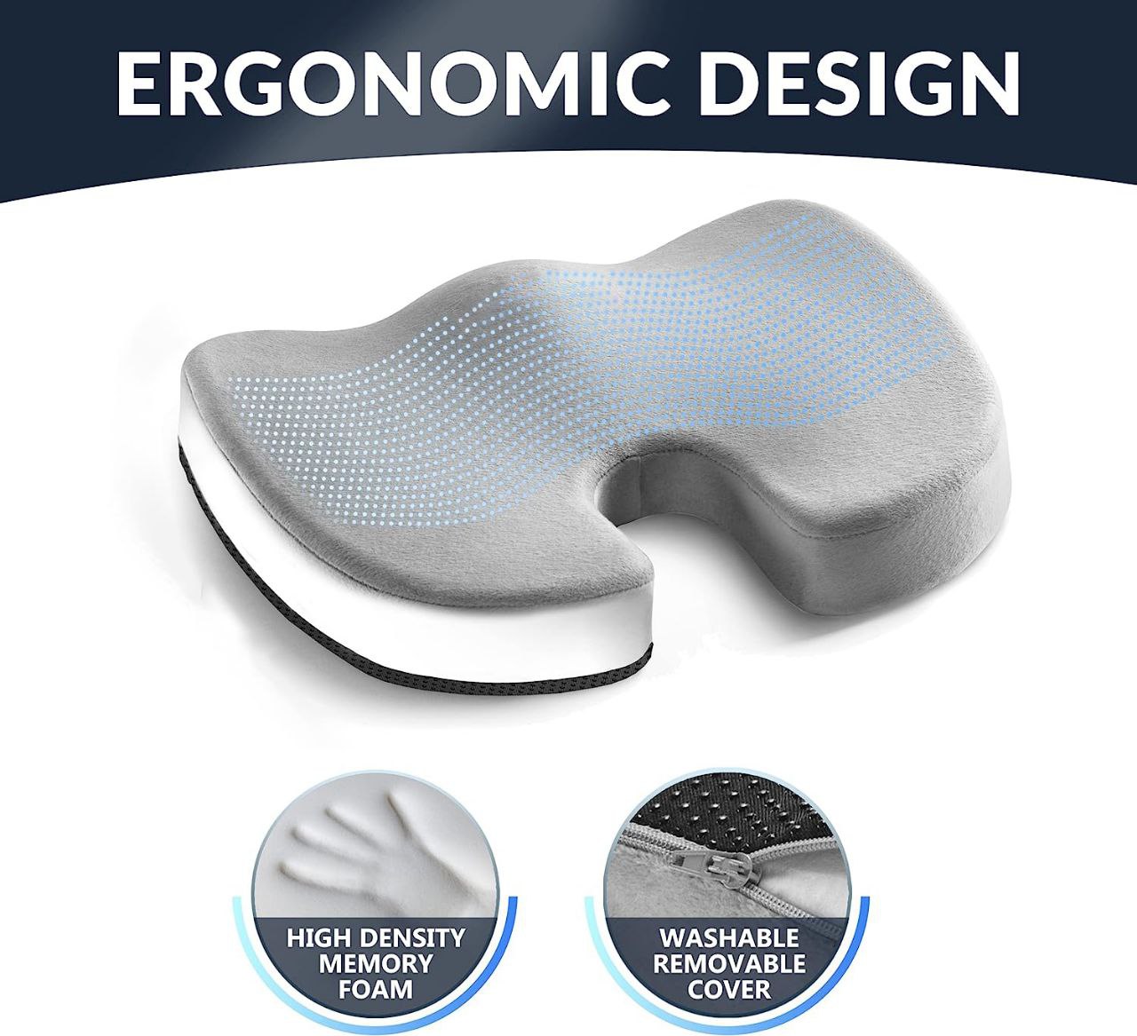 وسادة مريحة مصممة لدعم العمود الفقري بشكل فعال Coussin ergonomique pou ...